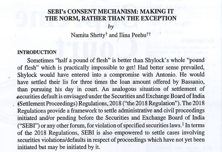 SEBI’s Consent Mechanism - Cyril Amarchand Mangaldas